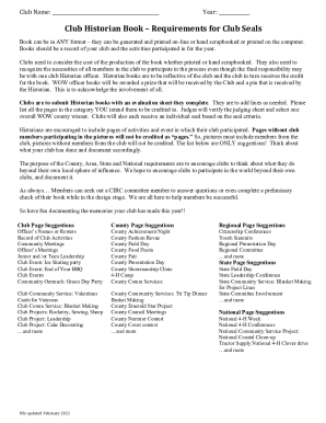 Fillable Online What does the club historian do? - Know More! Fax Email ...