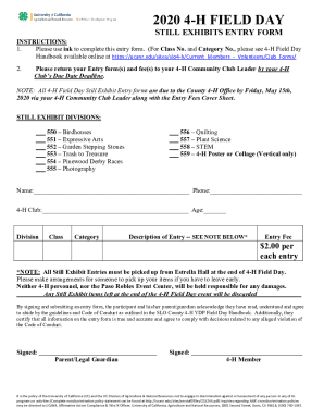 Fillable Online 4-H Forms - San Luis Obispo 4-H - ucanr.edu Fax Email ...