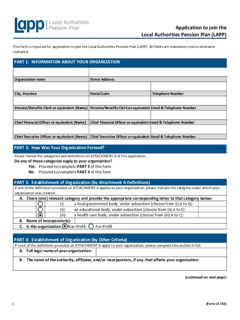 Fillable Online Forms - Local Authorities Pension Plan - lapp.ab.ca Fax ...
