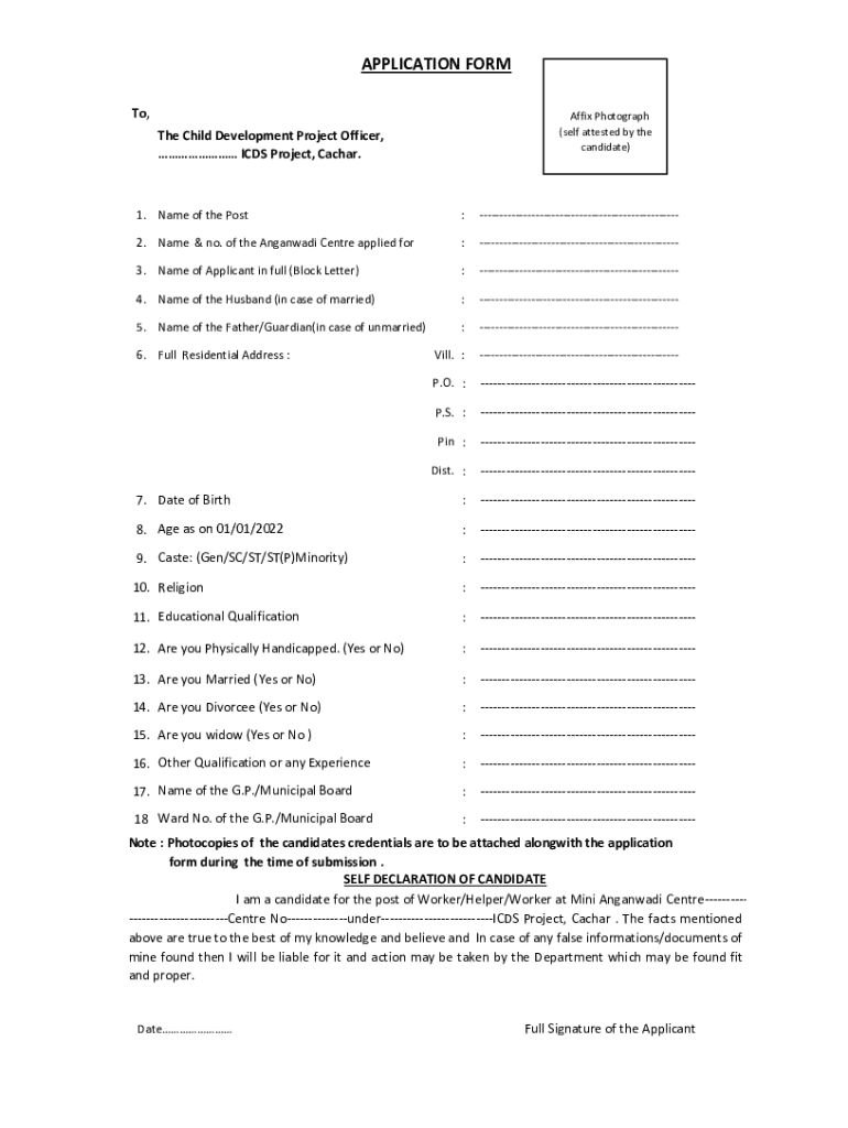 Fillable Online Affix Photograph - Fill and Sign Printable Template ...