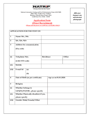 Fillable Online Application Form (Direct Recruitment) Fax Email Print ...