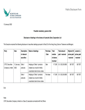 Fillable Online Public Disclosure Form - Irasia Fax Email Print - pdfFiller