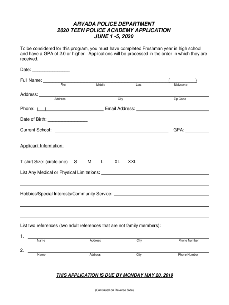 Fillable Online ARVADA POLICE DEPARTMENT Fax Email Print - pdfFiller
