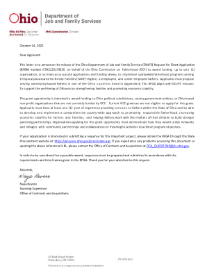 Fillable Online procure ohio Sample Winner Announcement Letter Format ...