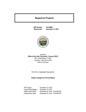 Fillable Online procure ohio Request for Proposal - State of Ohio Procurement - Ohio.gov Fax ...