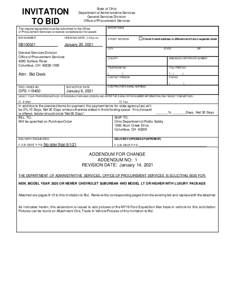 Fillable Online procure ohio Will be specified on Purchase Order Fax Email Print - pdfFiller