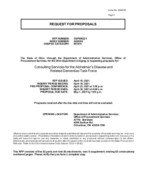 Fillable Online procure ohio request for proposals - AWS Fax Email ...