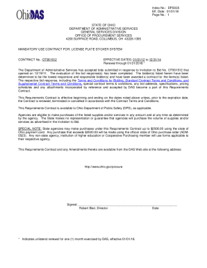 Fillable Online procure ohio procure.ohio.govstaticRevisedContractEff ...