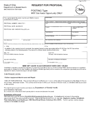 Fillable Online procure ohio procure.ohio.gov static pdfState of Ohio REQUEST FOR PROPOSAL ...