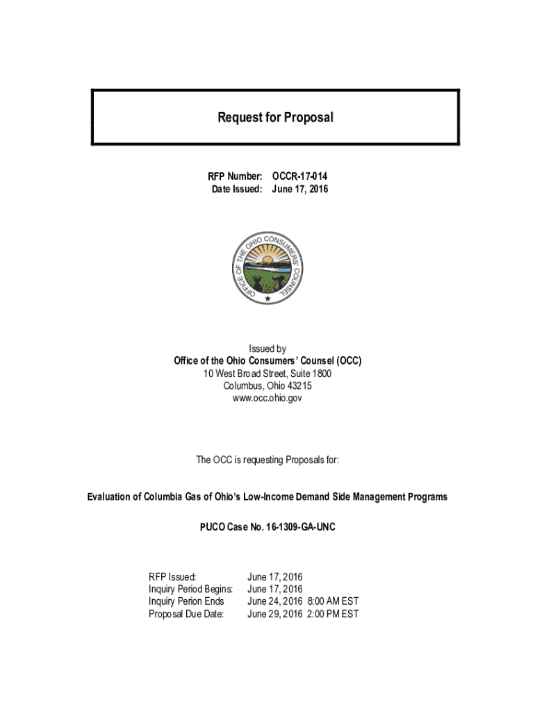 Fillable Online procure ohio procure.ohio.govstaticpdfRequest for Proposal - procure.ohio.gov ...
