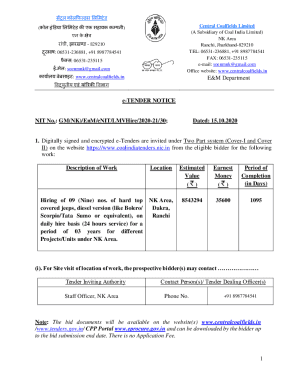 Fillable Online 1 E&M Department e-TENDER NOTICE NIT No. Fax Email Print - pdfFiller