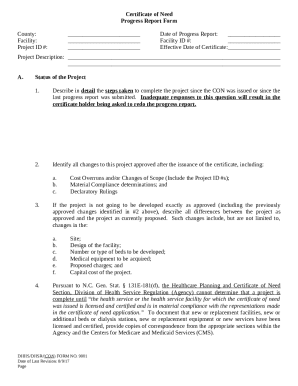 NC DHSR HPCON: Progress Report - test.ncdhhs.gov Doc Template | pdfFiller