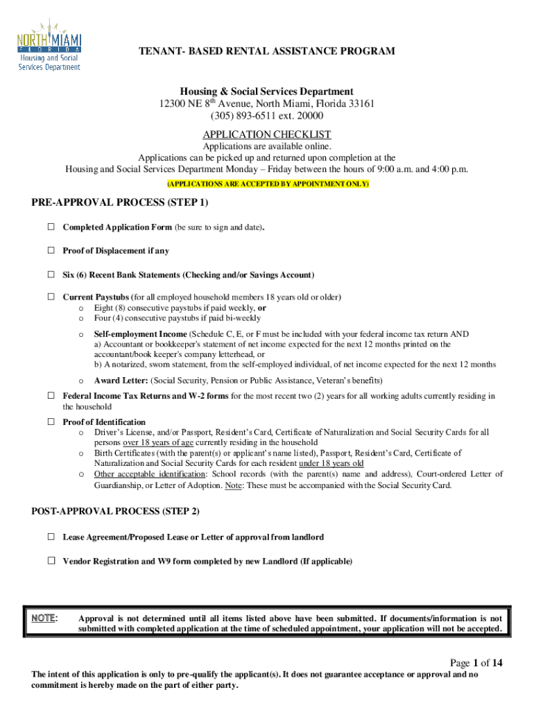 Fillable Online Tenant-Based Rental Assistance ProgramTenant-Based ...