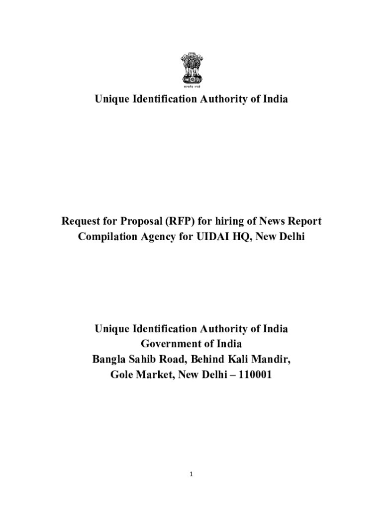 Fillable Online Unique Identification Authority of India Request for ...
