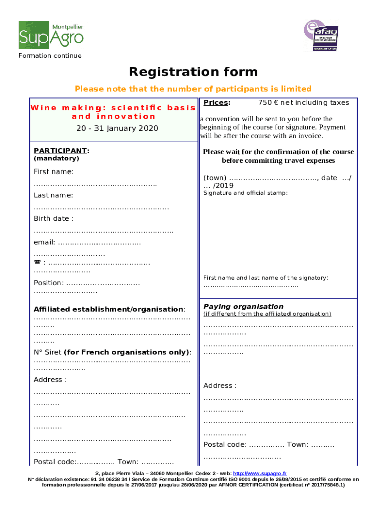 Need to create a class registration with limited spaces Doc Template ...