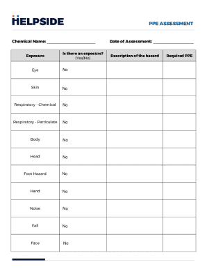 Fillable Online Personal Protective Equipment Hazard ...
