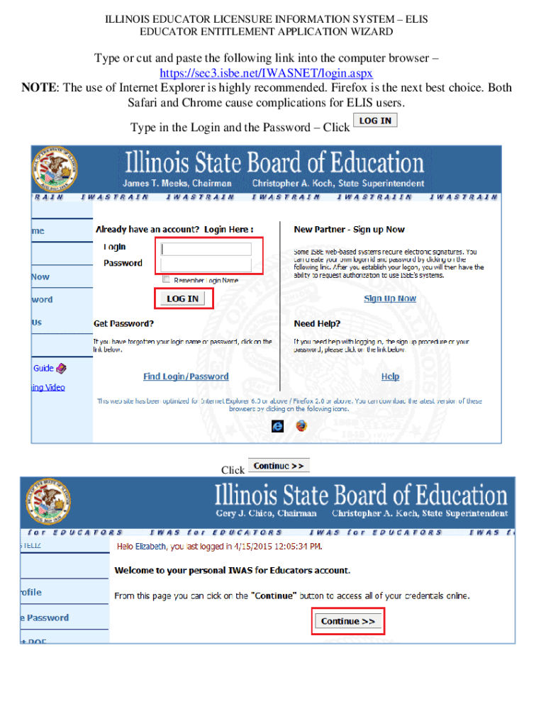 Fillable Online Educator Licensure Information System - ELIS ...