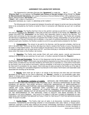 Fillable Online CMI Lab Services Agreement for Commercial Users Fax ...