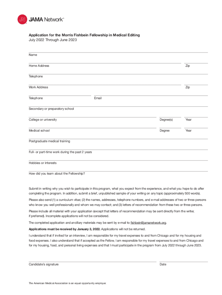 Fillable Online cocodoc.comform316700623-application-for-theApplication For The Morris Fishbein ...