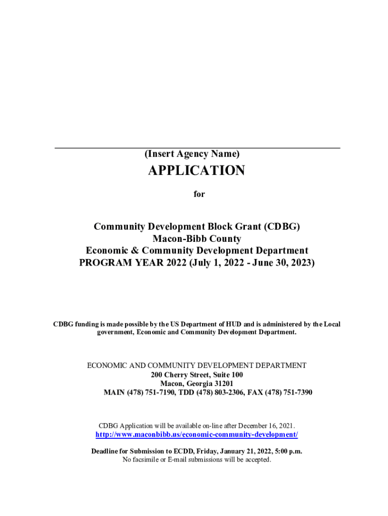 Fillable Online Community Development Block GrantPrince George's County, MD Fax Email Print ...