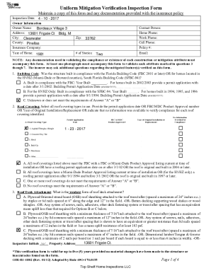 Fillable Online fill.ioUniform-Mitigation-VerificationFillable Uniform ...