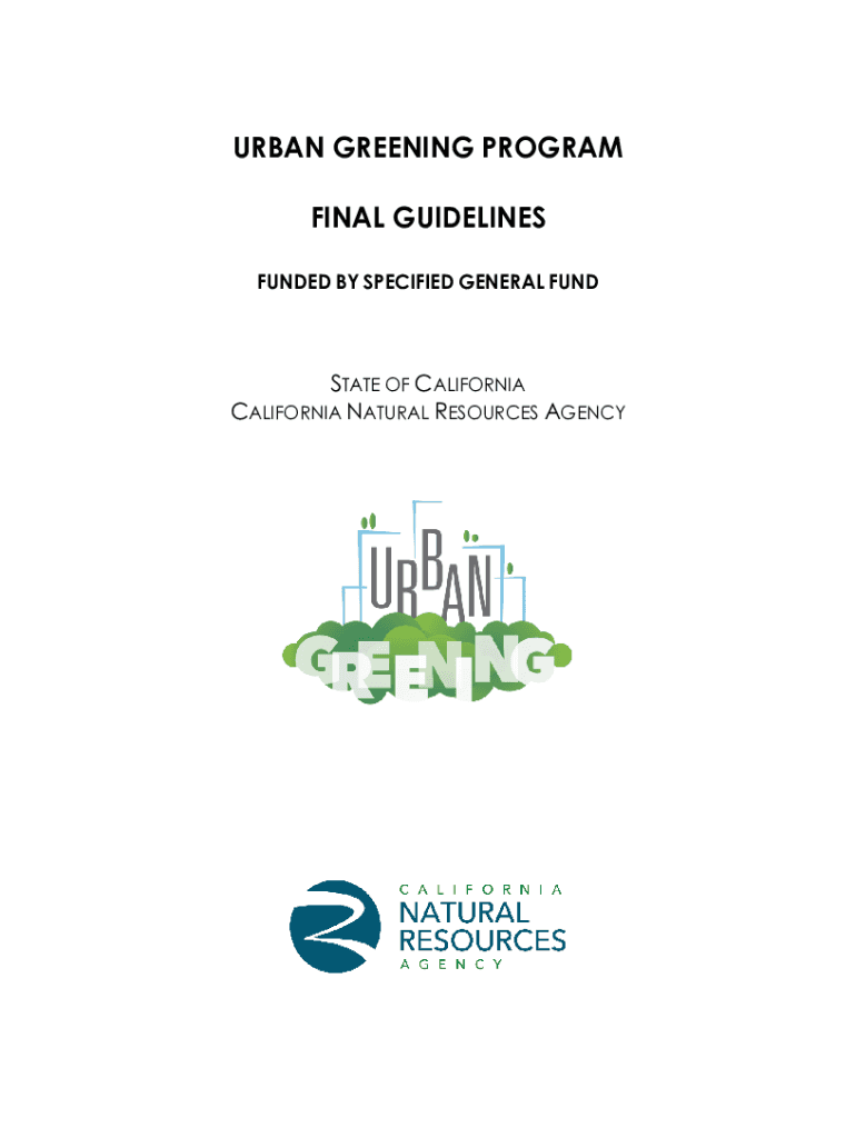 Fillable Online resources ca Urban Greening Program Guidelines Round ...