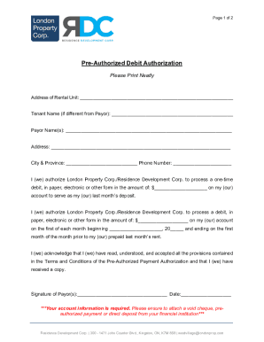 Fillable Online Bank Authorization Form - Fill Out and Sign Printable ...