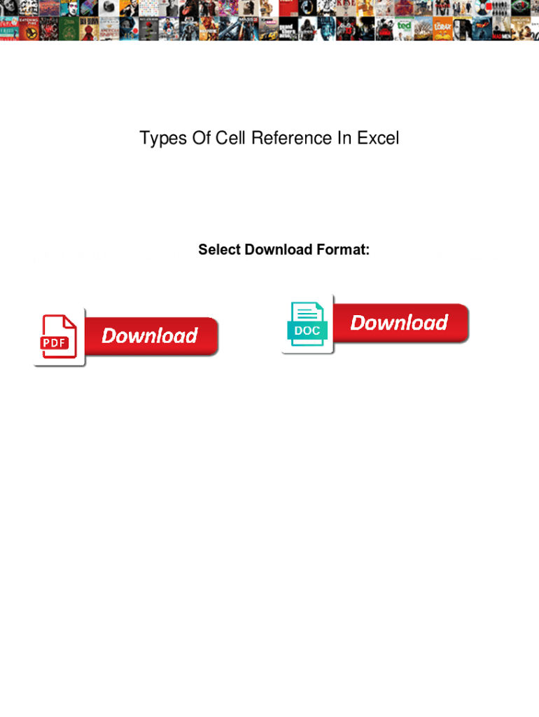 Fillable Online Cell References in Excel3 Types Explained With an ...