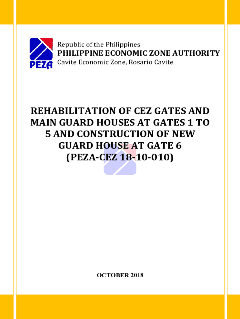 Fillable Online rehabilitation of cez gates and main guard houses at ...