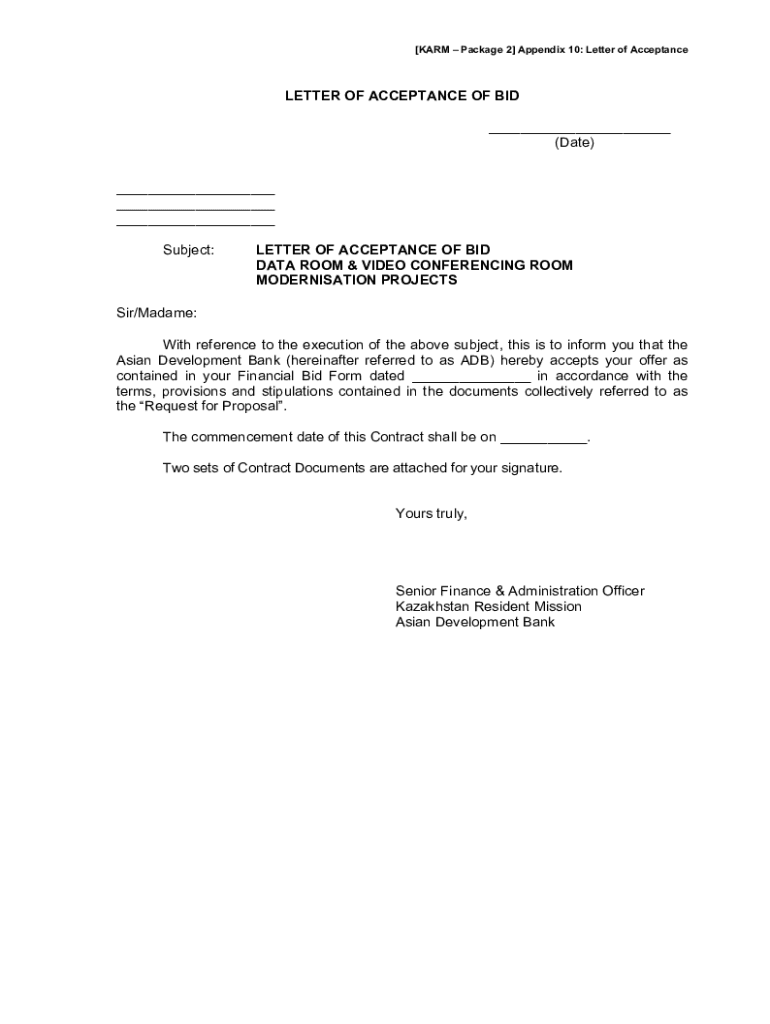 Fillable Online Acceptance Letter Samples - 8 Different Sample ...