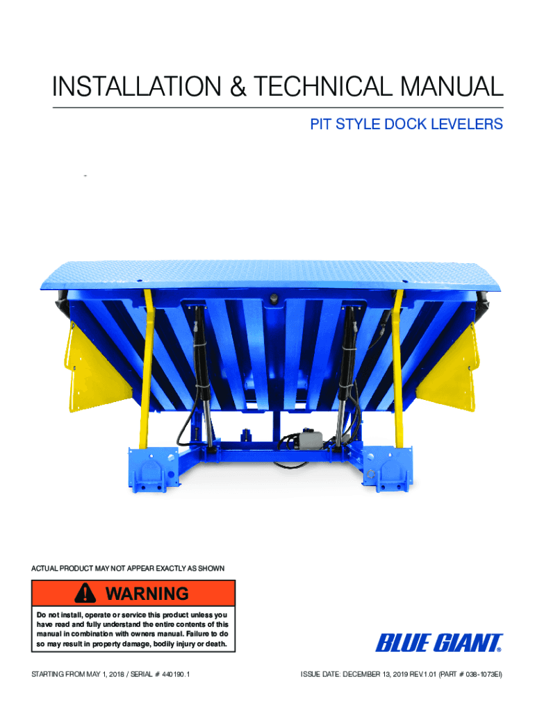 Fillable Online Pit Levelers, Loading Dock Leveler, and Dock Levelers - Rotary Products Fax ...