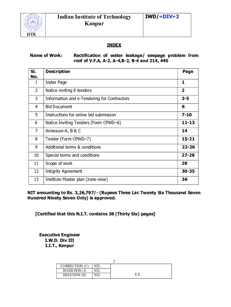 Fillable Online Indian Institute of Technology IWD/ DIV-3 Kanpur - iitk.ac.in Fax Email Print ...