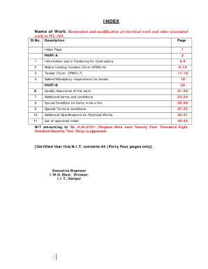 Fillable Online INDIAN INSTITUTE OF TECHNOLOGY KANPUR Tender Notice No ...
