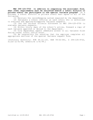 Fillable Online WAC 296-125-0722 In addition to completing the ...