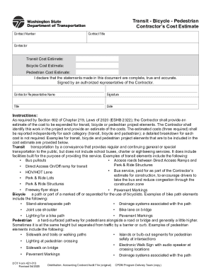 Fillable Online wsdot wa DOT Form 421-013 Transit - Bicycle ...