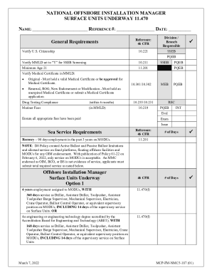 Fillable Online National Offshore Installation Manager Surface Units ...