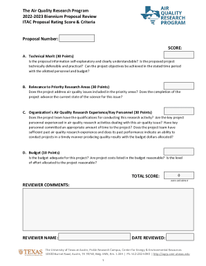 Fillable Online aqrp ceer utexas ITAC Scoring Form.docx Fax Email Print ...