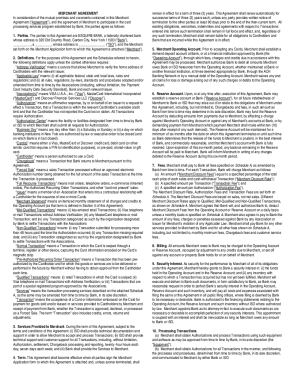 Fillable Online MERCHANT AGREEMENTMutual Consideration Sample ...