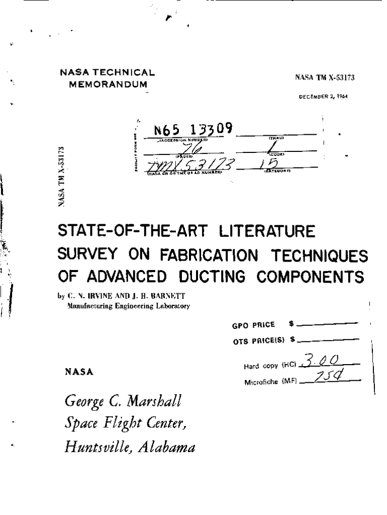 Fillable Online ntrs nasa ntrs.nasa.govapicitationsNASA TECHNICAL ...