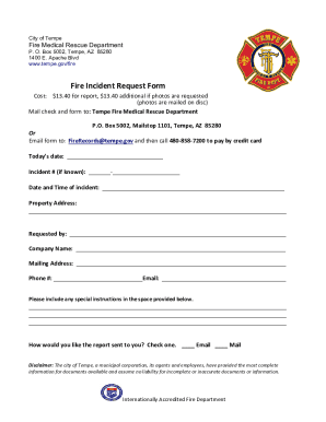 Fillable Online Fire Incident Request Form Fax Email Print - pdfFiller