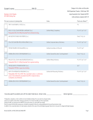 Fillable Online SOAR Department: Theatre SOAR Major: THTR Fax Email ...
