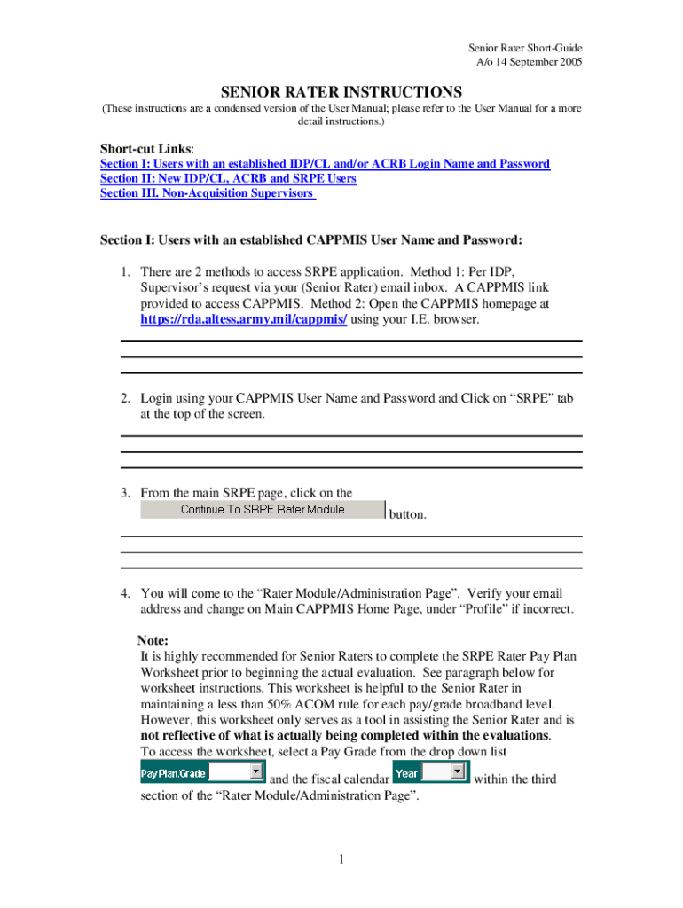 Fillable Online asc army What is a senior rater option Ncoer?Short ...