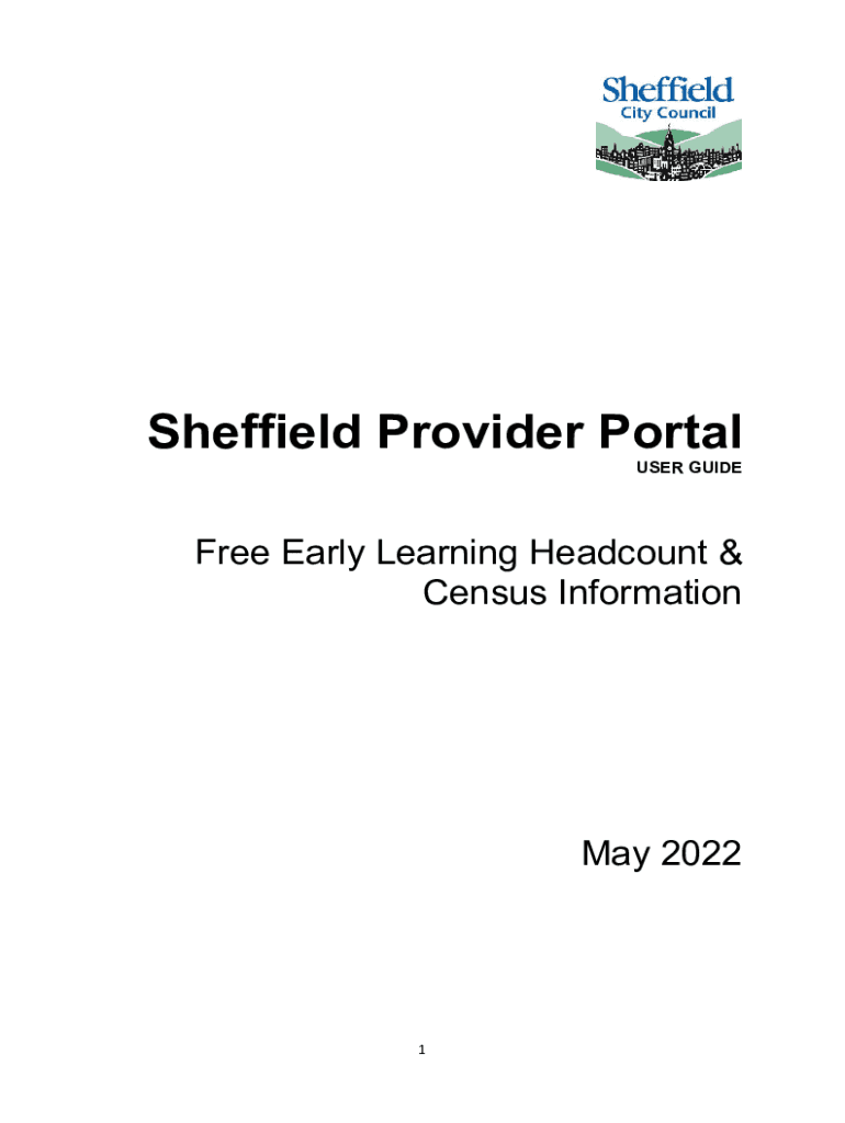 Fillable Online Sheffield Provider Portal - Log InManage Your ...