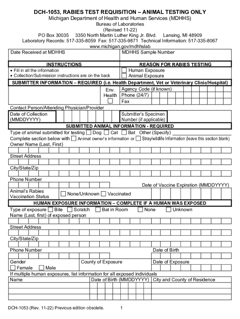 Fillable Online CDC - Veterinarians: Rabies Testing - RabiesCDC ...