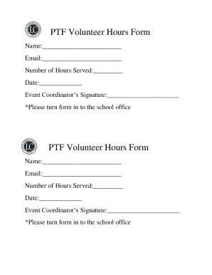 Fillable Online Volunteer Hours Submission Form TemplateJotform47 Blank ...