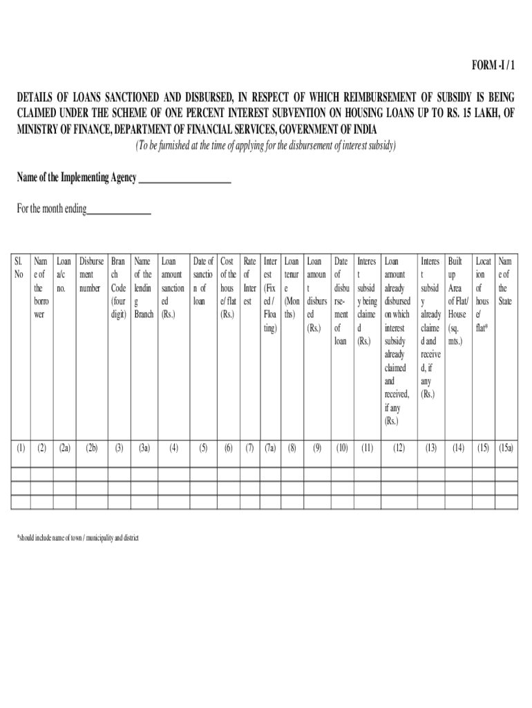 Fillable Online FORM -I / 1 Fax Email Print - pdfFiller