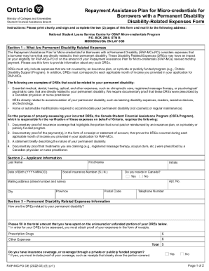 Fillable Online Repayment Assistance Plan for Micro-credentials ...