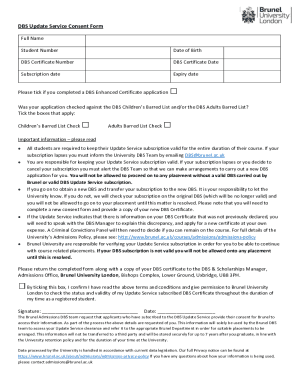 Fillable Online DBS certificate dispute and fingerprint consent form ...