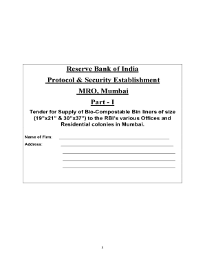 Fillable Online Reserve Bank of India Protocol & Security Establishment ...