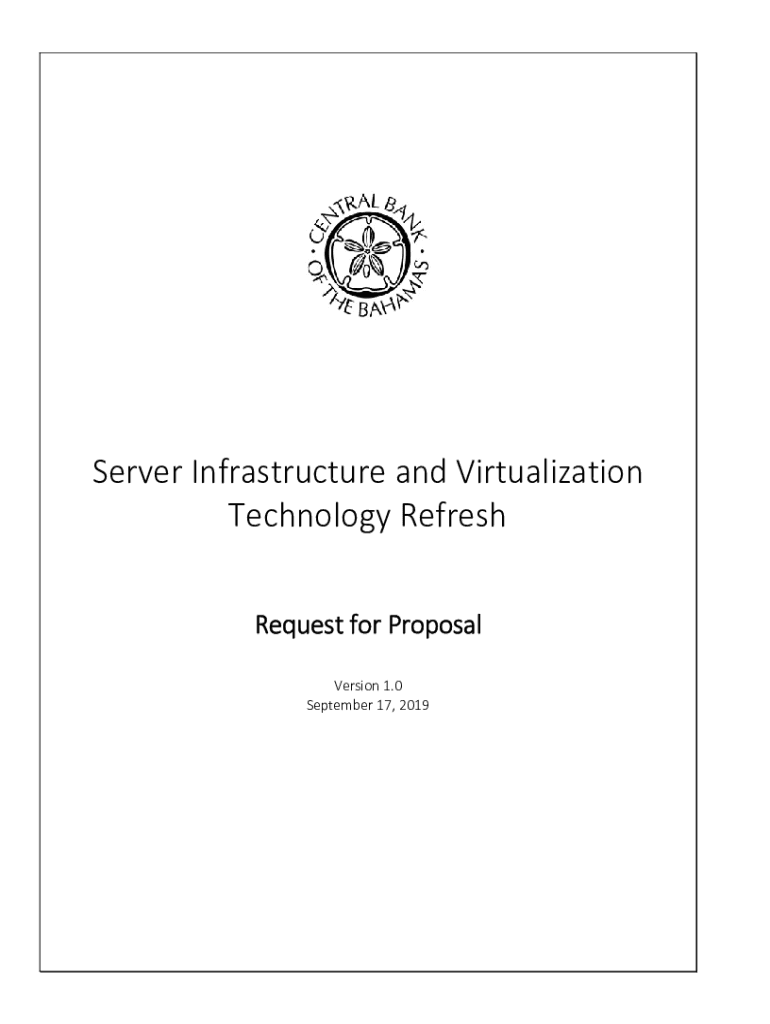 Fillable Online IT Request For Proposal. Server Infrastructure and ...